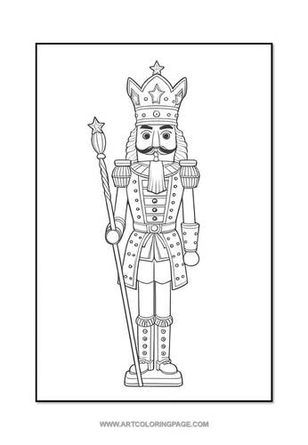 Nutcracker Coloring Page for Kids 100 Pages : Vol . 4 by Coloringfy
