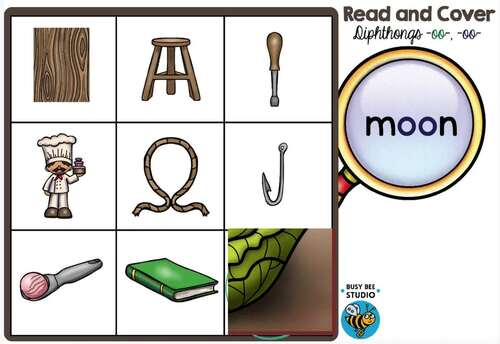OO SOUND GAME VOWEL DIPHTHONGS SHORT & LONG OO BOOM CARDS HIDDEN ...