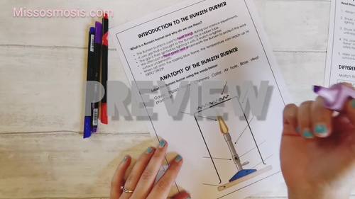 Bunsen Burner License & Activities by Miss Osmosis | TPT
