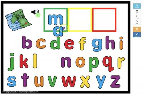 CVC words - kindergarten- first grade Boom Cards™ Phonics - segmenting ...