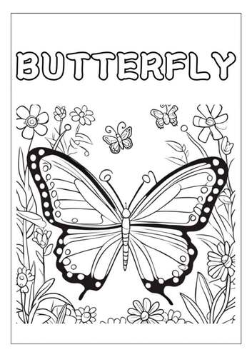 butterfly Printable Cute coloring sheet,Kids,illustration,Prek,Coloring ...