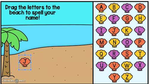 Spell Your Name | Summer Google Slides Activity by Centered in Primary