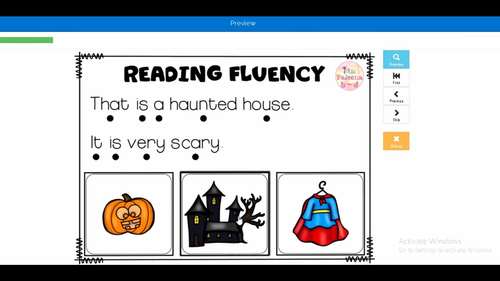 October Reading Fluency Digital Task Cards (Boom Cards™) by Miss Faleena