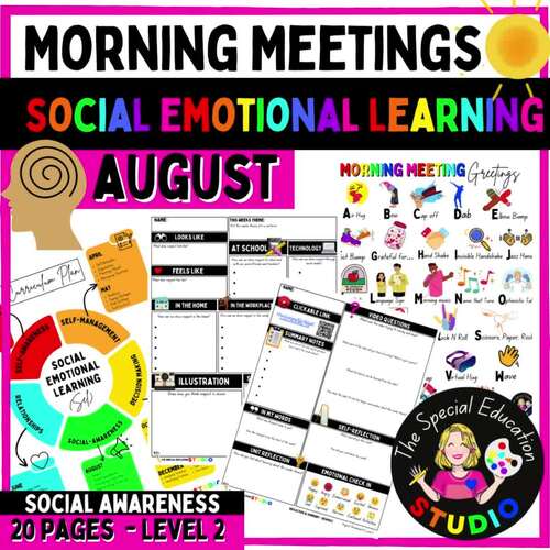 Morning Meetings social emotional learning activities autism Special ...