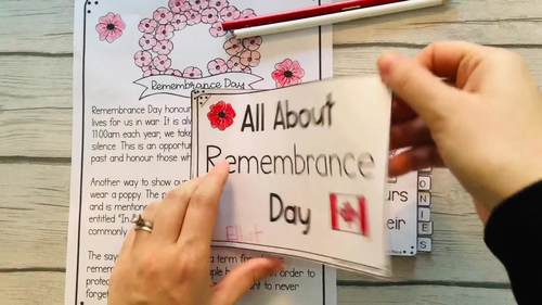 Remembrance Day Mini Book for Grades 1 & 2 by Teaching with Jen Rece