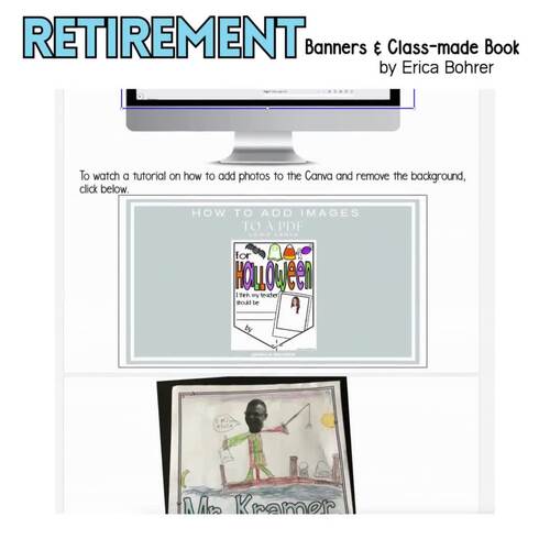 Retirement Banners and Class-Made Books Writing Prompts | Retirement Gift