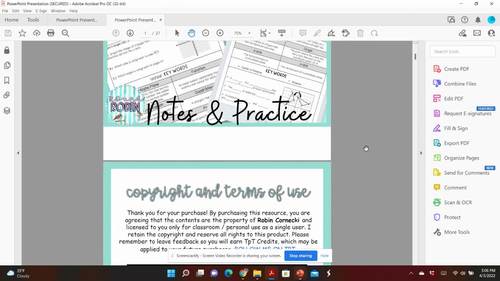 Properties of Rotations Guided Notes by Robin Cornecki - Round Robin Math