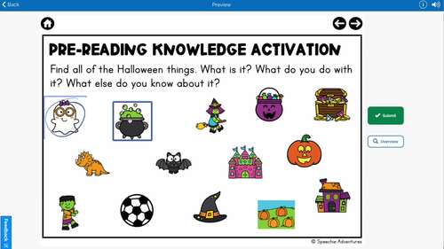 Spookley the Square Pumpkin Halloween Book Companion Speech Therapy ...