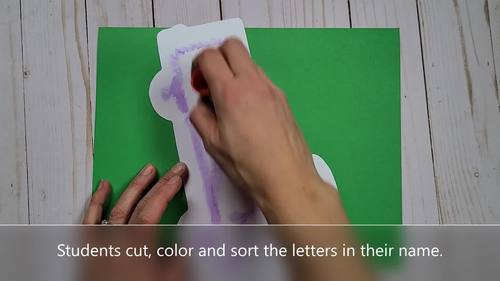 St Patrick's Day Name Craft, Shamrock Craft, March Name Recognition