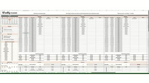Weekly Planner Excel Spreadsheet by Mom Money Map | TPT