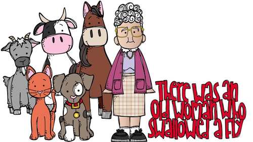 Swallowed a fly clip art 2025 Old Lady clip art Literature clip art ...