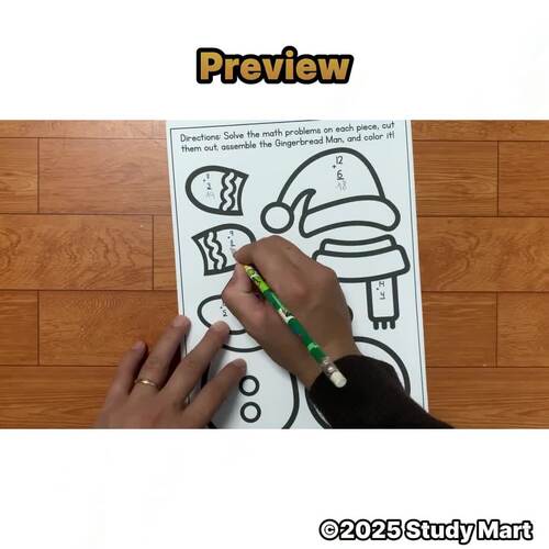 Gingerbread Man Addition Craft | Christmas Math Winter Activity by ...