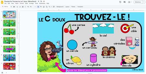 Trouvez-le! - Le C doux - Google Slides™ by Mme Bock | TPT
