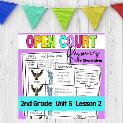 Open Court Reading 2nd Grade Unit 5, Lesson 2 Resources by Glyph Girls