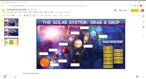 The Solar System: Digital Worksheets: Drag & Drop: Distance Learning
