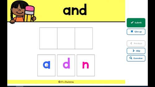 Sight Word Build Pre-Primer Boom Cards ™ by Miss Faleena | TPT