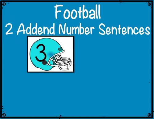 Football Build 2 Addend 0-20 Addition & Subtraction Number Sentences