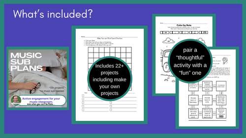 Music Sub Plans for Upper Elementary & Middle School | TPT