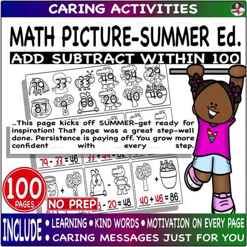 Add Subtract within 100 with pictures fact fluency Quick Bright Joy ...