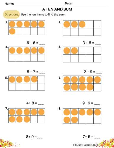 FALL WORKSHEETS|ADDITION AND SUBTRACTION UP TO 20|1ST-2ND GRADE MATH