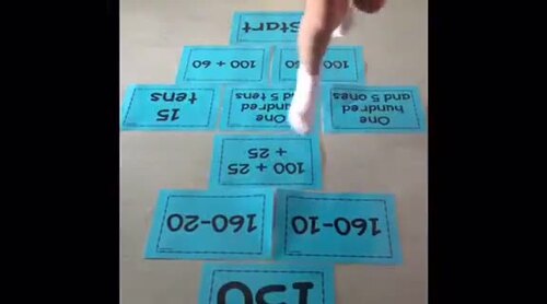 Partitioning numbers activity - Place Value game using 3 digit numbers