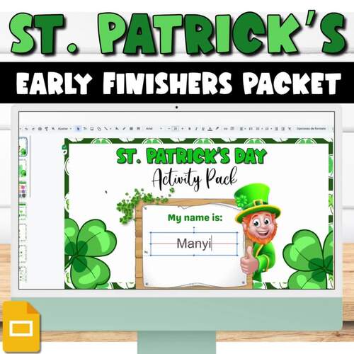 St. Patrick’s Day Early Finisher Packet-Digital & Print Math & Literacy ...