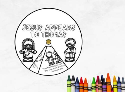 Jesus Appears to Thomas Bible Spinning Wheel Craft for Sunday School