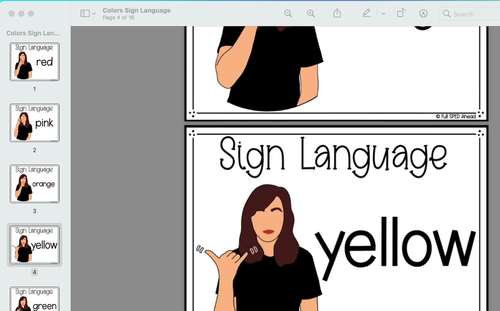 Math Colors ASL Sign Language Basic Skills Google Slides Digital Lesson ...