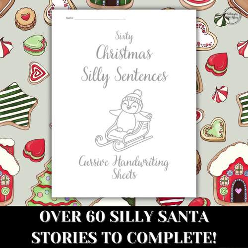 Holiday Cursive Practice with Funny Prompts | Christmas Writing ...