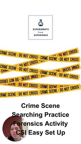 Forensics Crime Scene Searching Practice Activity CSI Easy Set Up BEST ...