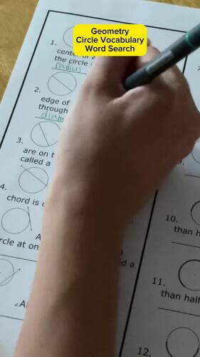 Geometry Vocabulary Review - Word Search Bundle by Justin Time Teaching