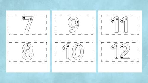 Trace the Number 1-100 Cards, Writing Worksheet, Back to School Activities