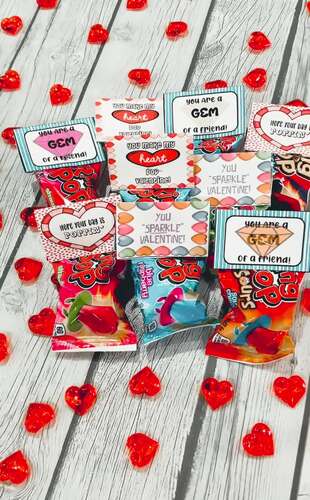 Valentine's Day Ring Pop Tags by Chalkboard Chatter | TPT