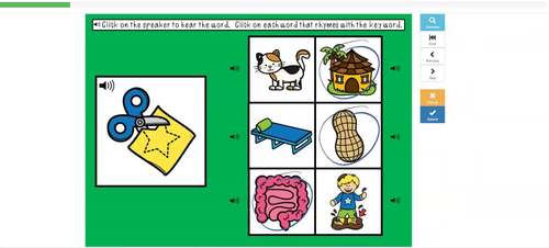 Rhyming Words Phonological Awareness Practice set 1 Boom™ Cards | TPT