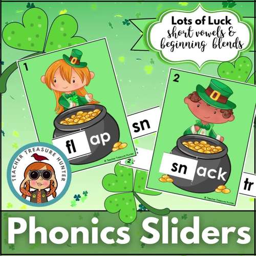 Beginning Blends Phonics Reading Sliders St. Patrick's Day Theme ...