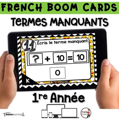 FRENCH Boom Cards-Digital Distance Learning - MATHEMATIQUES -1re année ...