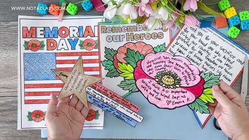 Memorial Day Activities Bundle | Memorial Day Crafts, Writing Prompts ...