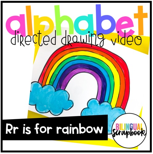 Letter Rr Rainbow Alphabet Directed Drawing Video | TPT