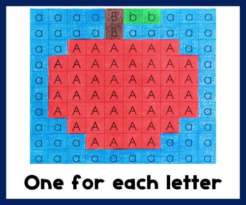 Alphabet Color by Code Mystery Picture Uppercase Lowercase Letters ...