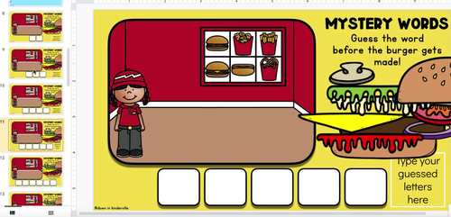 Digital Sight Word Game- Food Edition Distance Learning by Down in ...