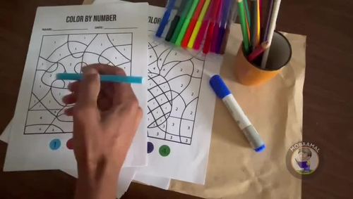 Fruits And Vegetables : Color By Number Printable / Coloring Pages For Kids