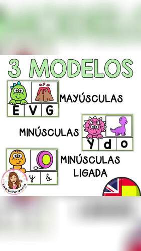 Sonidos iniciales Dinosaurios / Beginning sounds Dinosaurs. Spanish and ...