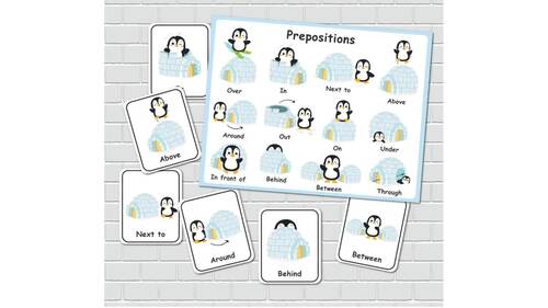 Penguin Prepositions Activity, Prepositions of Place, Positional Words ...