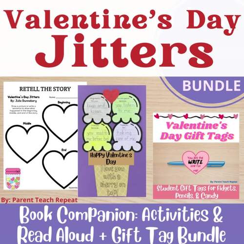 Valentine's Day Jitters BUNDLE Book Companion Activities Craft and Gift ...