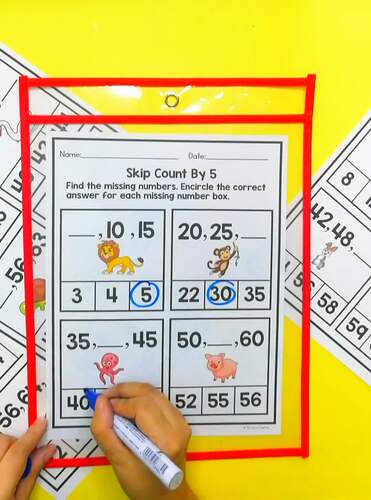 Skip Counting Missing Numbers Activity by The Joy in Teaching | TPT