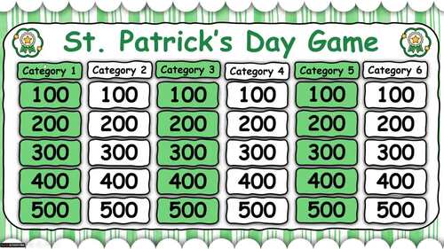 St. Patrick's Day Reading Activity Main Idea: St Patricks Day Game Show ...