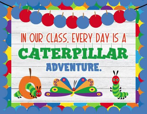 Class Adventure Caterpillar Theme Bulletin Board Kit Door Classroom ...
