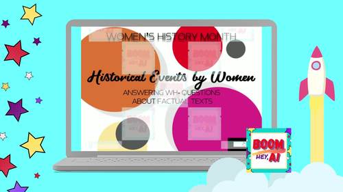 Women History Month Events BOOM CARDS Speech Therapy Answering Question ...