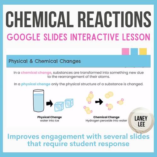 Chemical Reactions Google Slides Interactive Presentation by Laney Lee