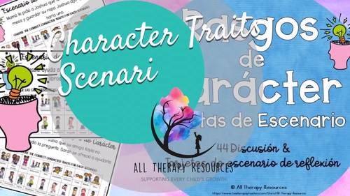 SPANISH VERSION - CHARACTER TRAITS - Scenario Cards - Personality ...